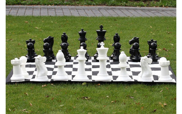 Gartenschach 170x170 cm Außenschach Set mit Schachfiguren für den ...